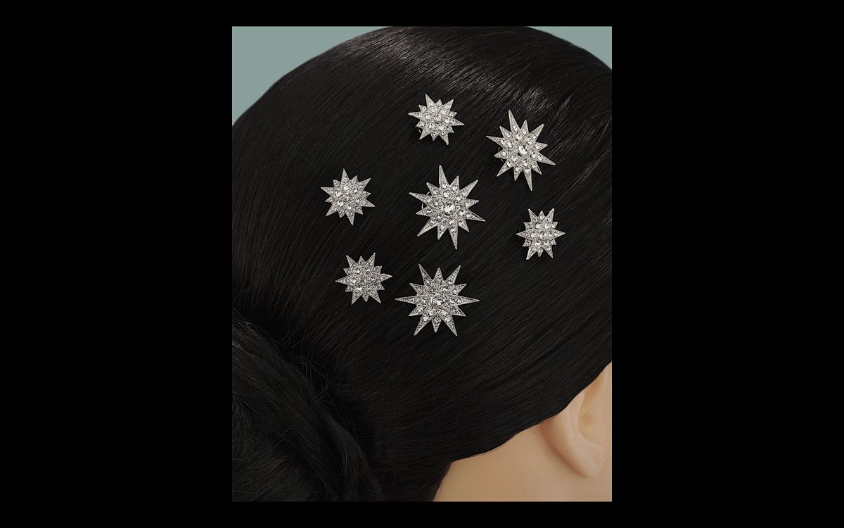 Seven Crystal Star Hair Springs