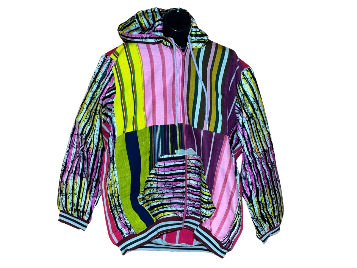 Hooded Patchwork Jacket - The Hoopoe (ife)
