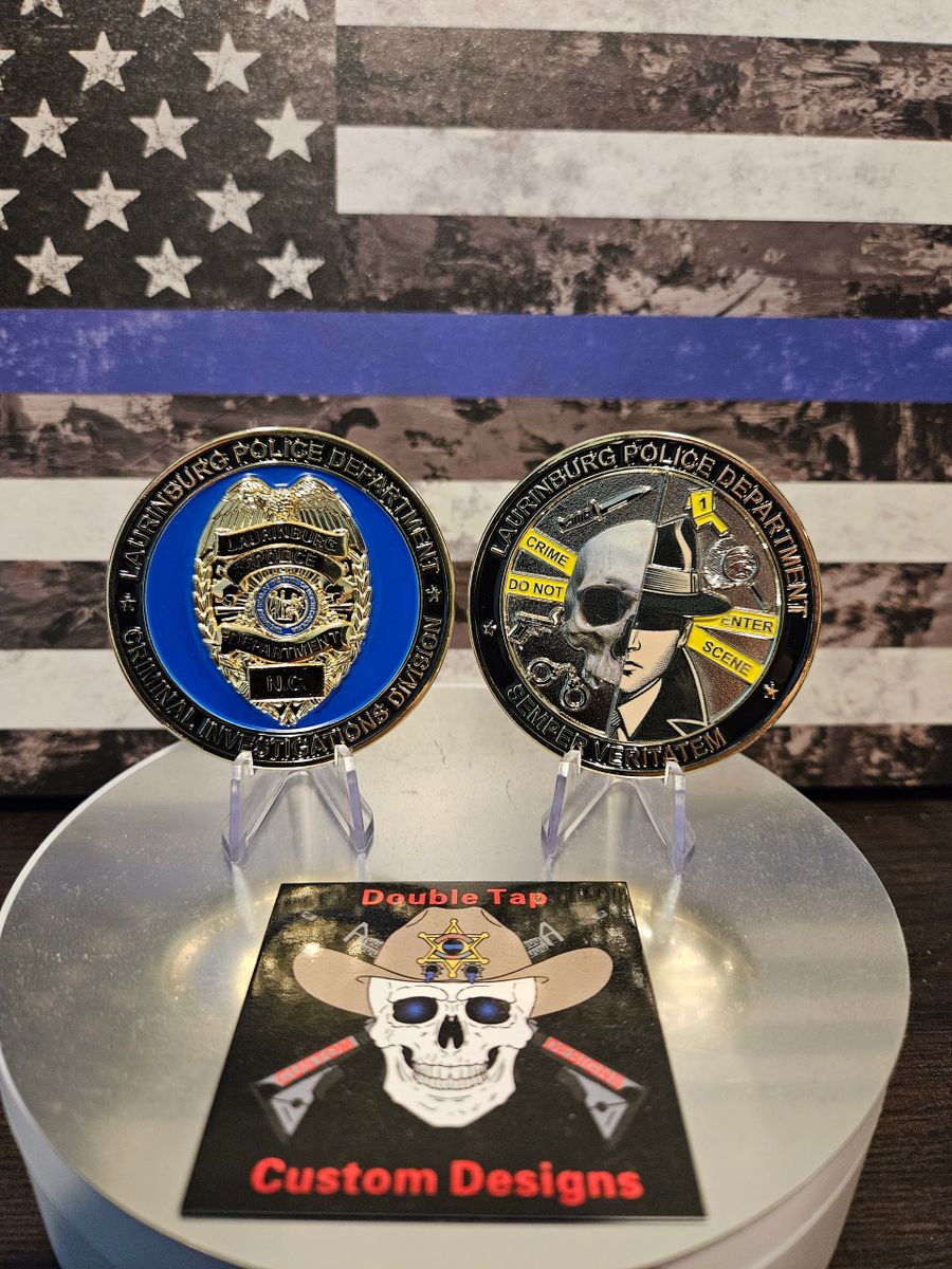 Laurinburg Police Department Criminal Investigations Division coins