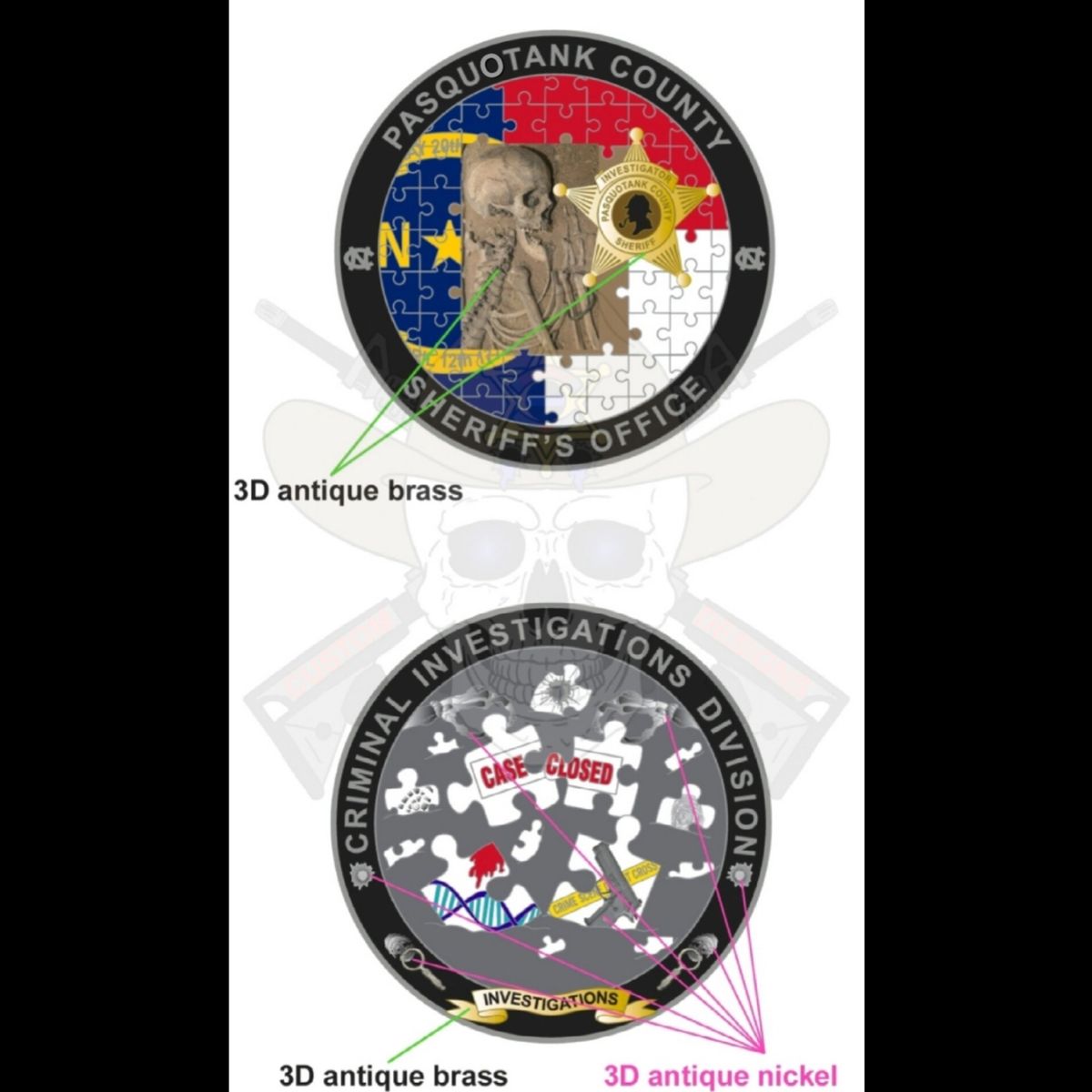 **PRE-SALE** Pasquotank County Sheriff's Office NC CID coins