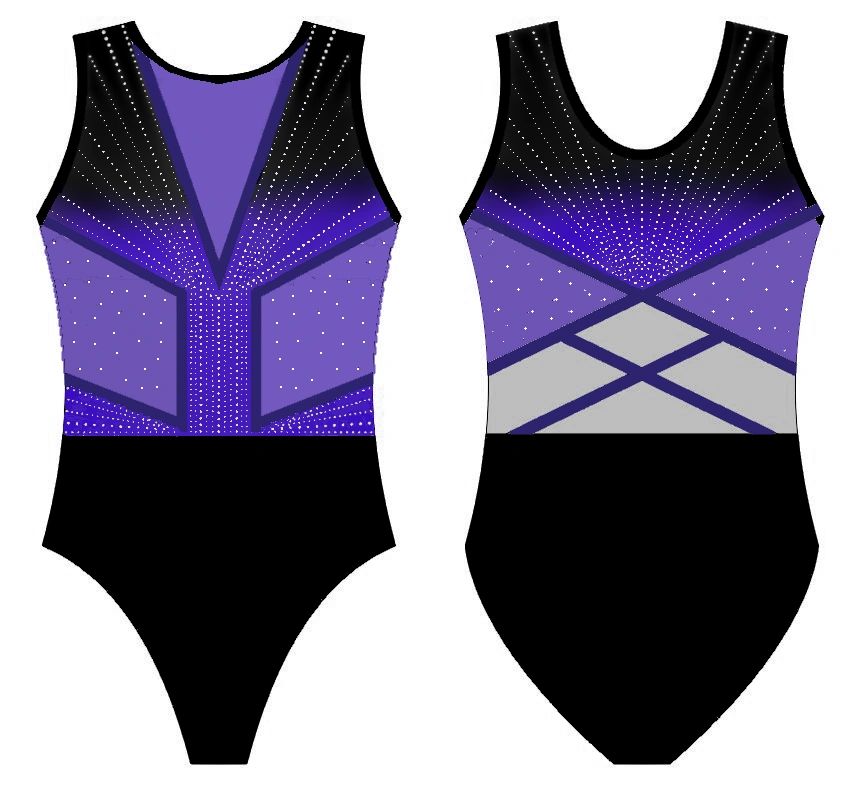 Neo X ElleSense Purple Ombré Leotard (soft lycra)