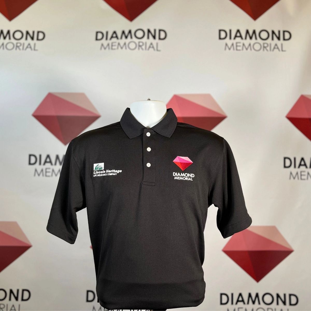 MEN-BLACK-UNIFORM DIAMOND MEMORIAL POLO SHIRT