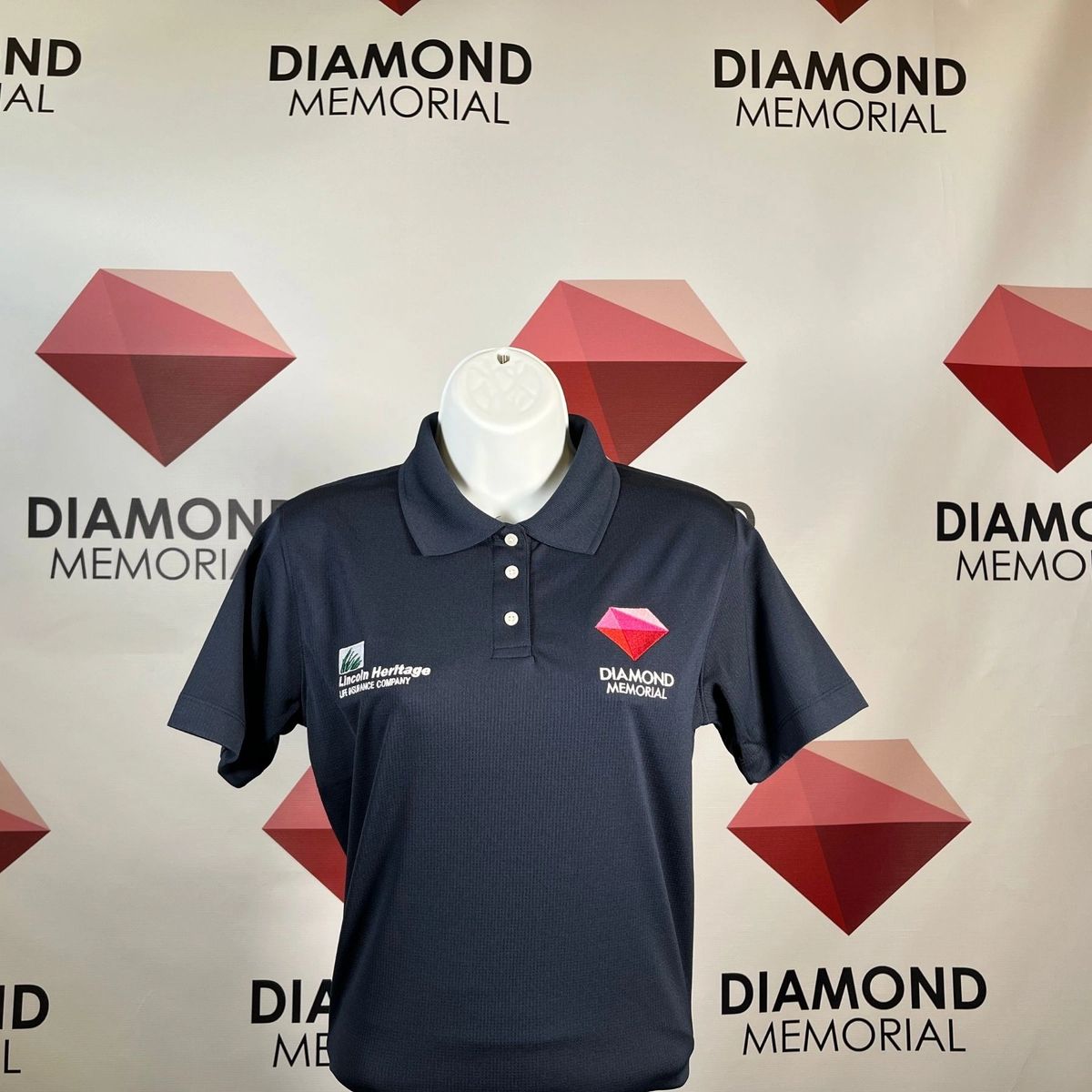 WOMEN-NAVY-UNIFORM DIAMOND MEMORIAL POLO SHIRT