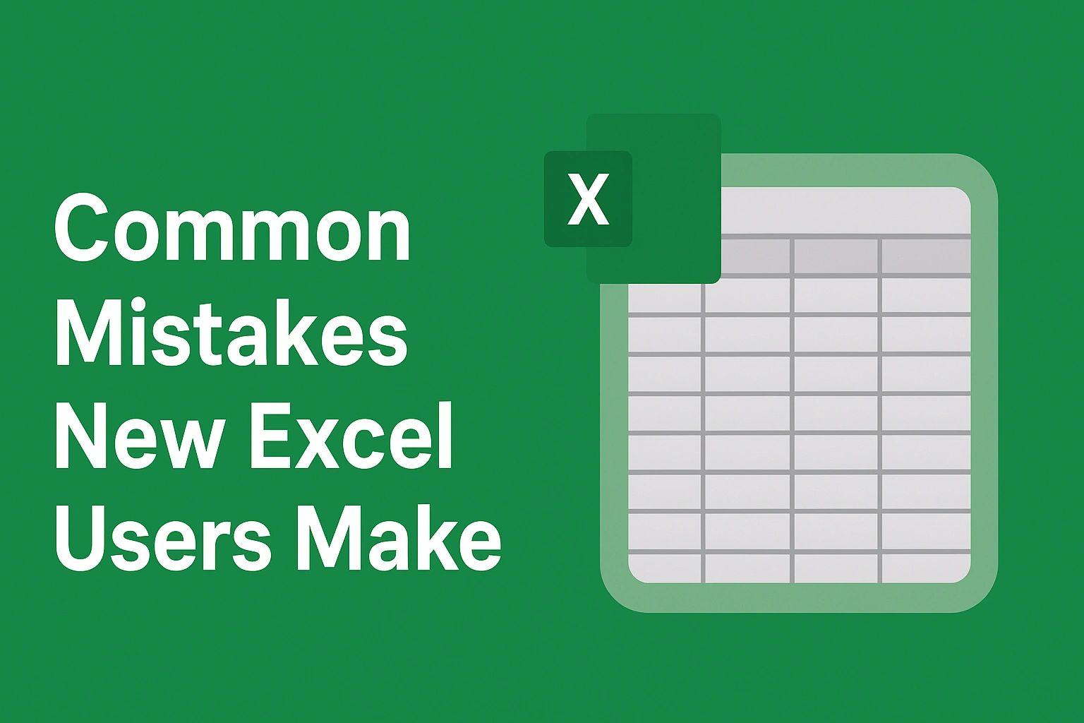 3 Common Mistakes New Excel Users Make