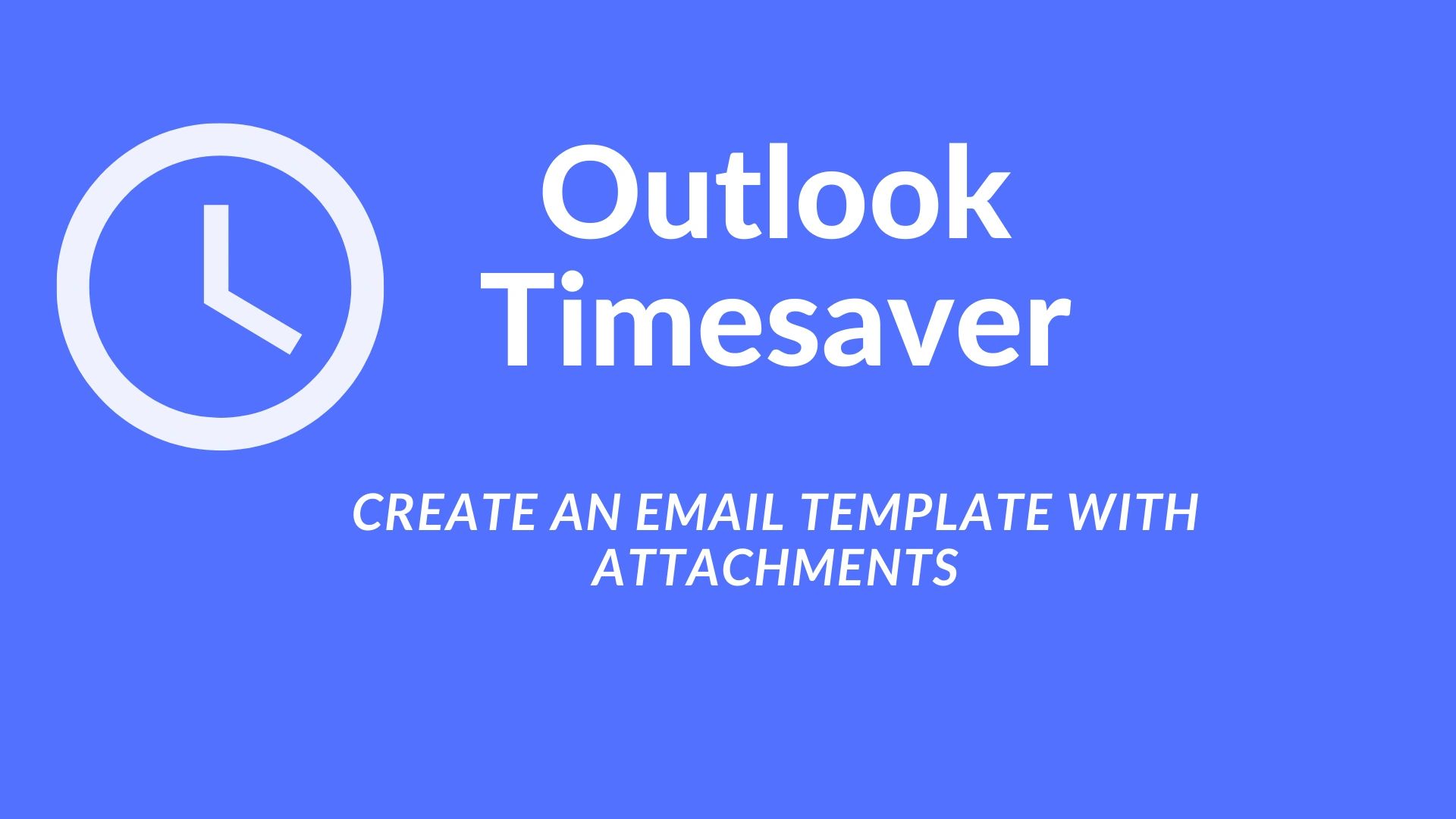 How To Create An Email Template With Attachments In Outlook 365 ...