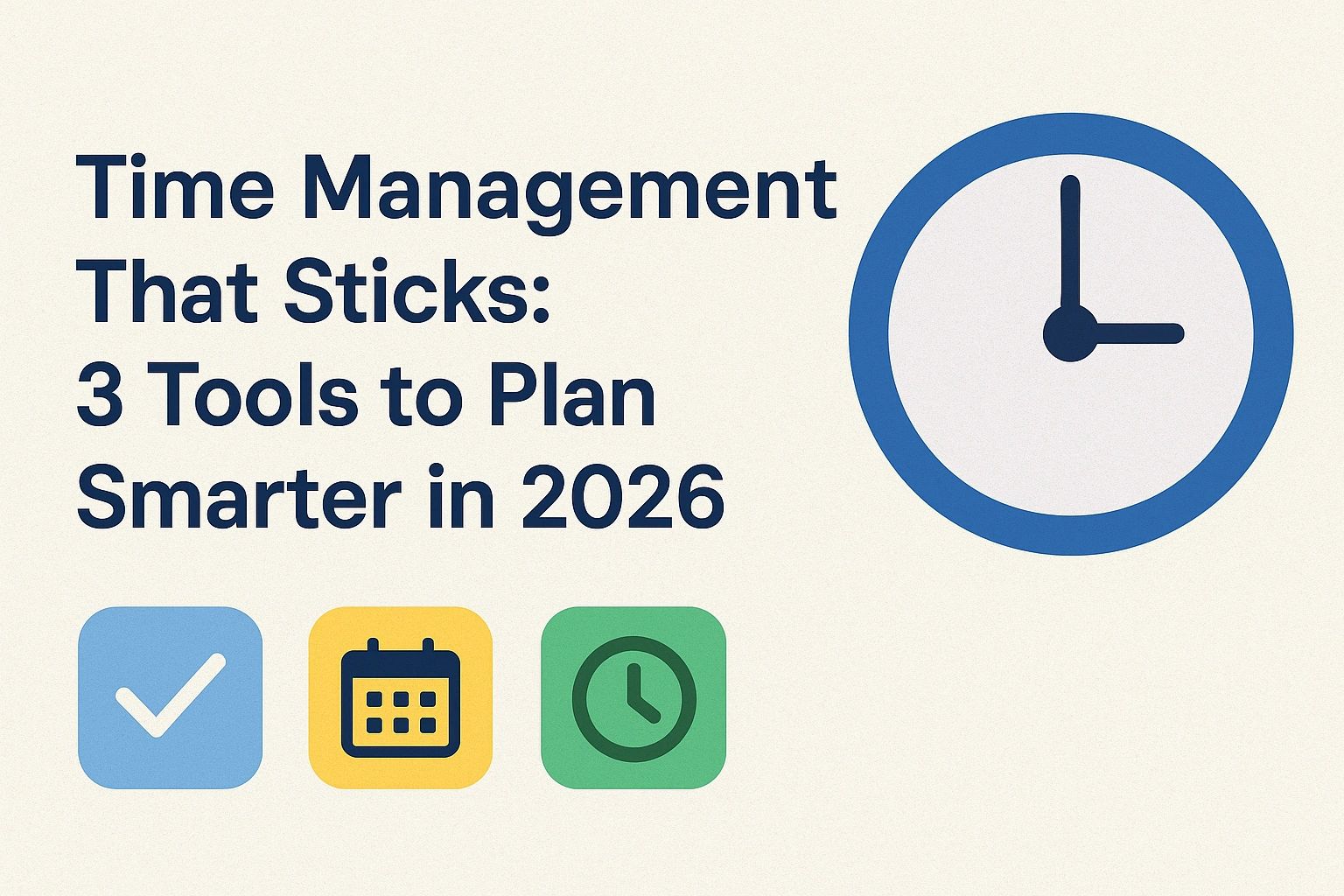 Time Management that Sticks. 3 Tools to plan Smarter