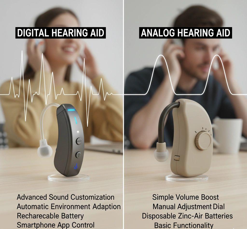 Digital vs Analog Hearing Aids: A Complete 2025 Guide
