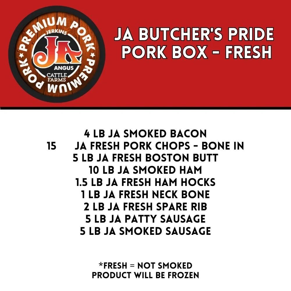 JA Butcher's Pride Pork Box - Fresh (Not Smoked) - Frozen