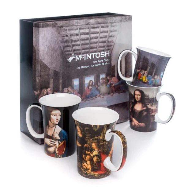 Leonardo Da Vinci Mug Set by McIntosh Mugs