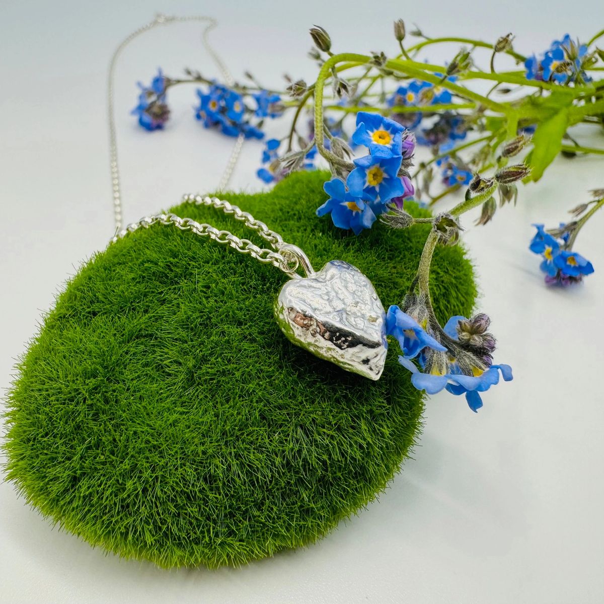 Solid Silver Heart Necklace