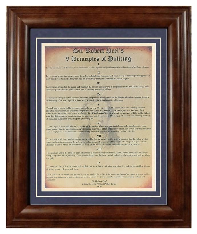 BEST Law Enforcement Sir Robert Peel's 9 Principles of Policing Aged ...