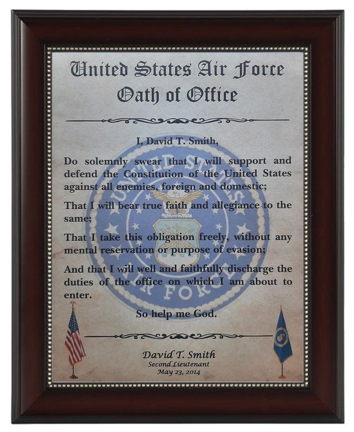 BETTER US Air Force OFFICER Oath of Office Certificate Aged Parchment ...