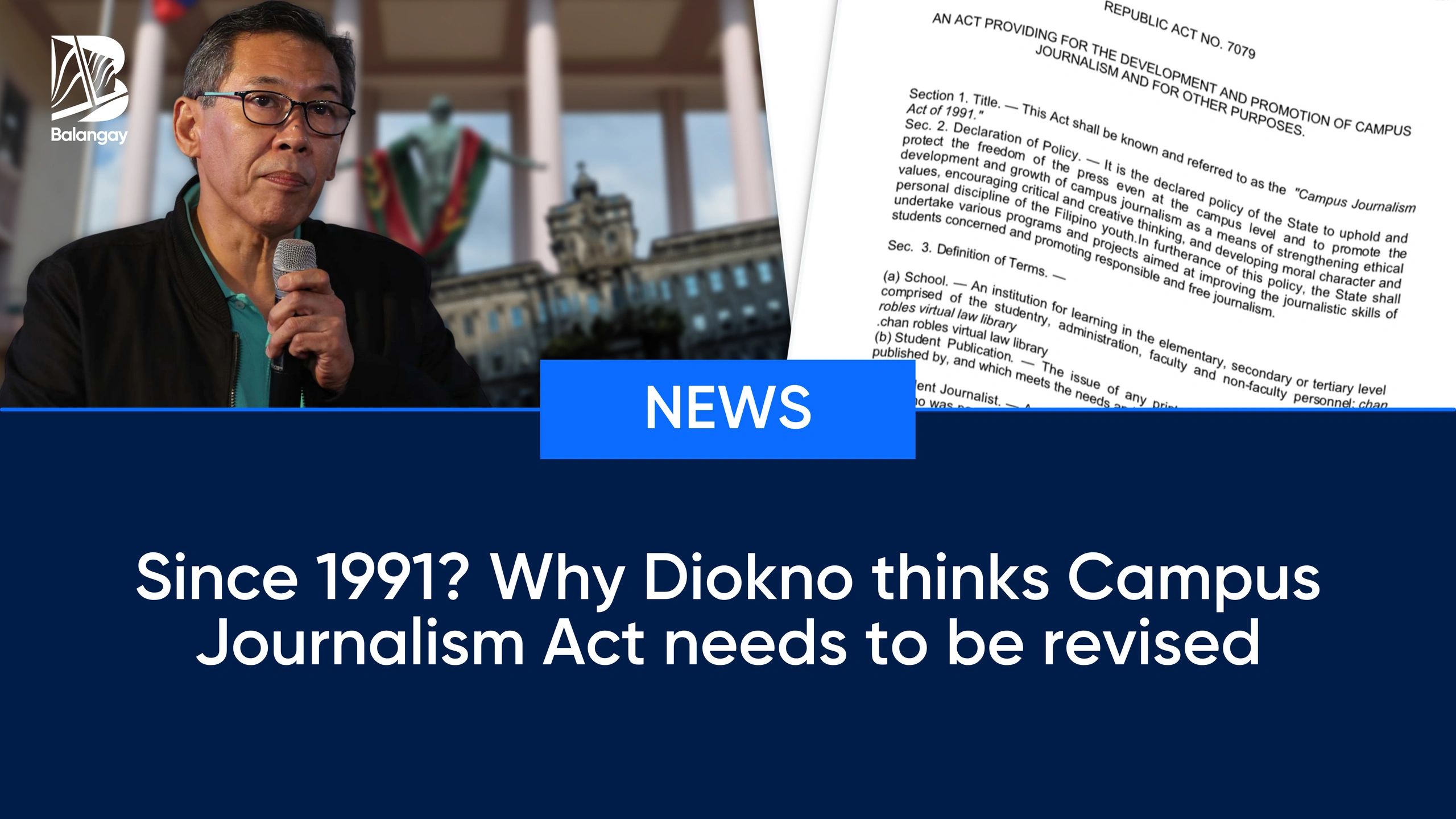 Why Diokno thinks Campus Journalism Act needs to be revised