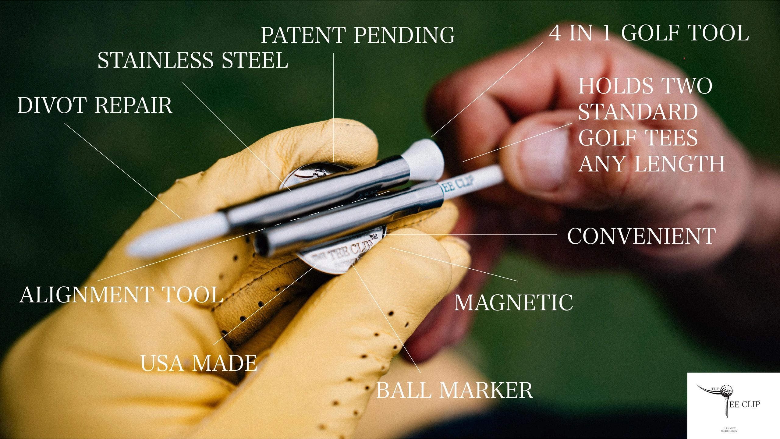 The Tee Clip - Magnetic Golf Tee Holder & Golf Ball Marker