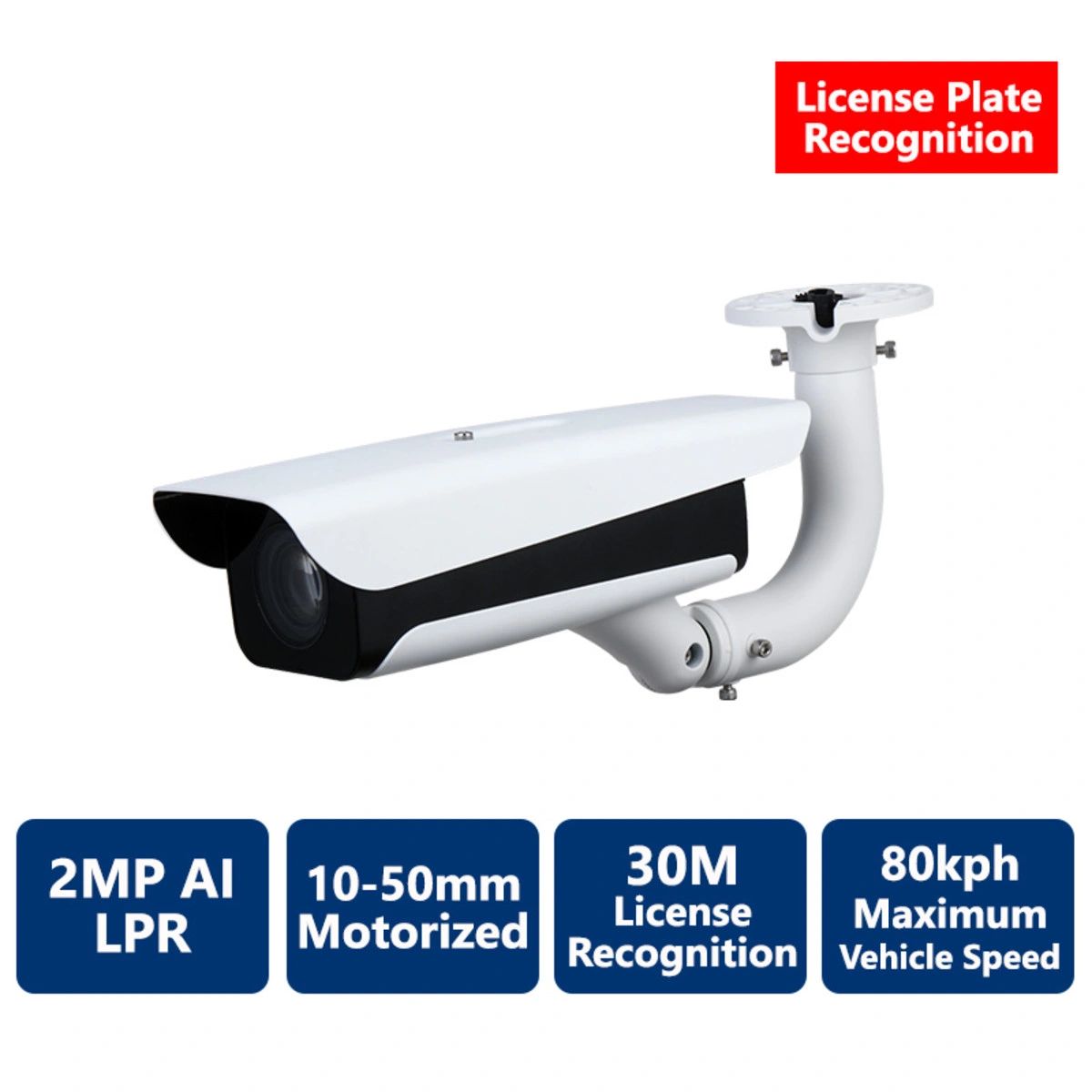 2 MP AI IP IR LICENSE PLATE RECOGNITION CAMERA, 10-50MM MOTORIZED (CAM ...