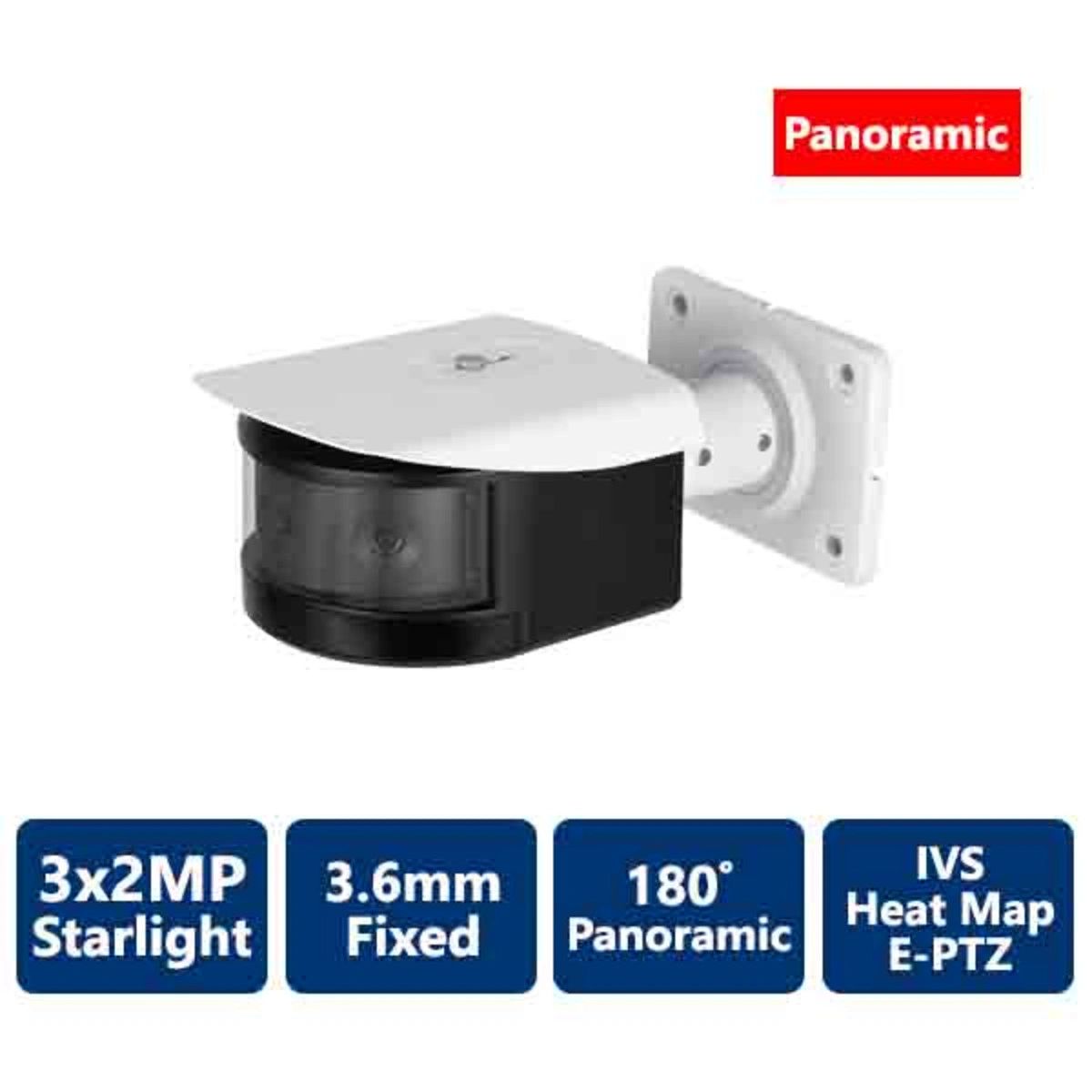3X2MP MULTI-SENSOR PANORAMIC STARLIGHT IP IR BULLET(CAM-IP9786-A180)