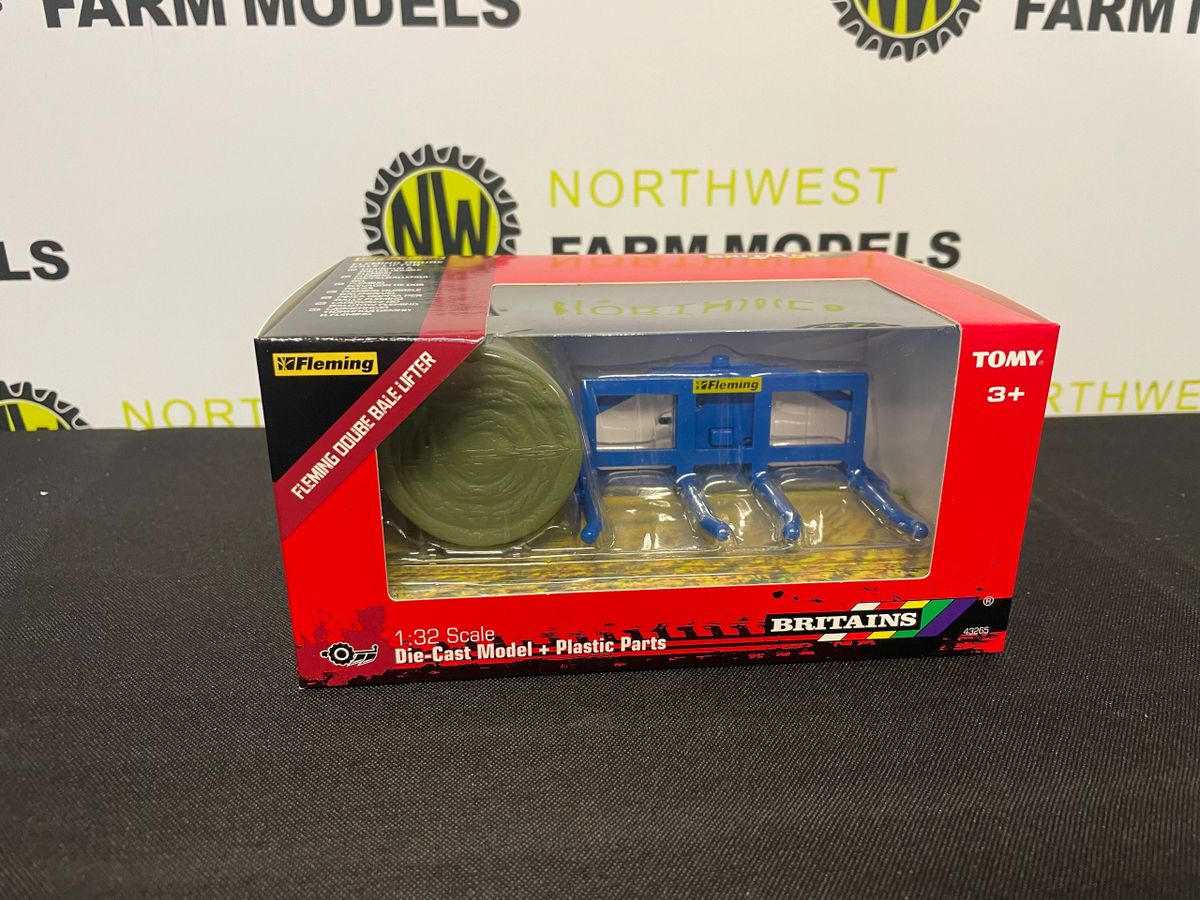 BRITAINS 43265 1:32 SCALE FLEMING DOUBLE BALE LIFTER