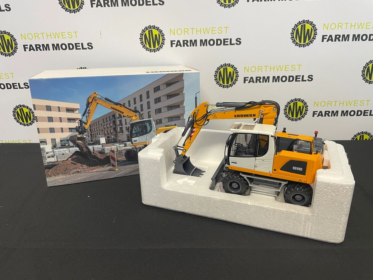 AT COLLECTIONS 1:32 SCALE LIEBHERR A 916 WHEELED EXCAVATOR NOKIAN TYRES