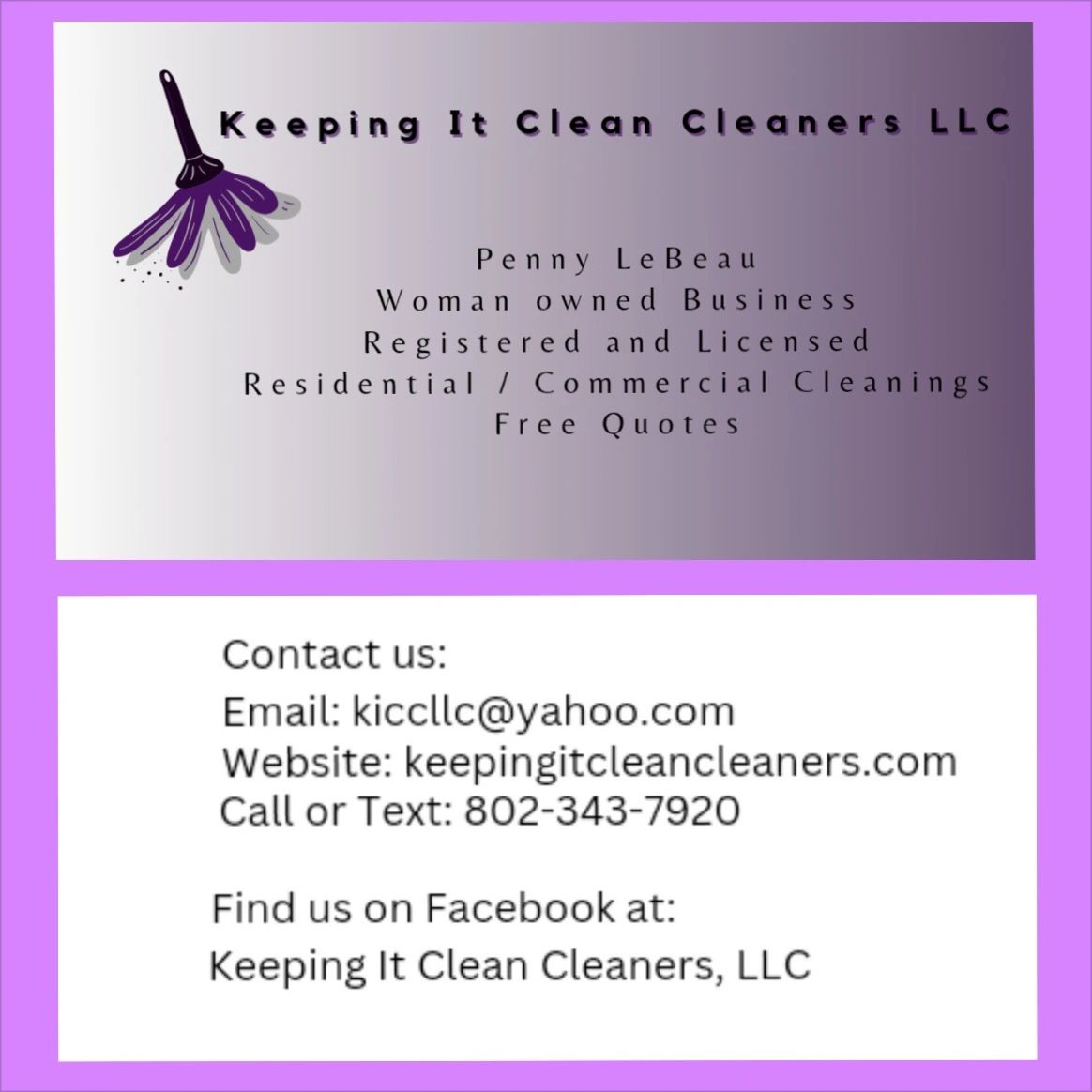 Cleaning - Keeping It Clean Cleaners