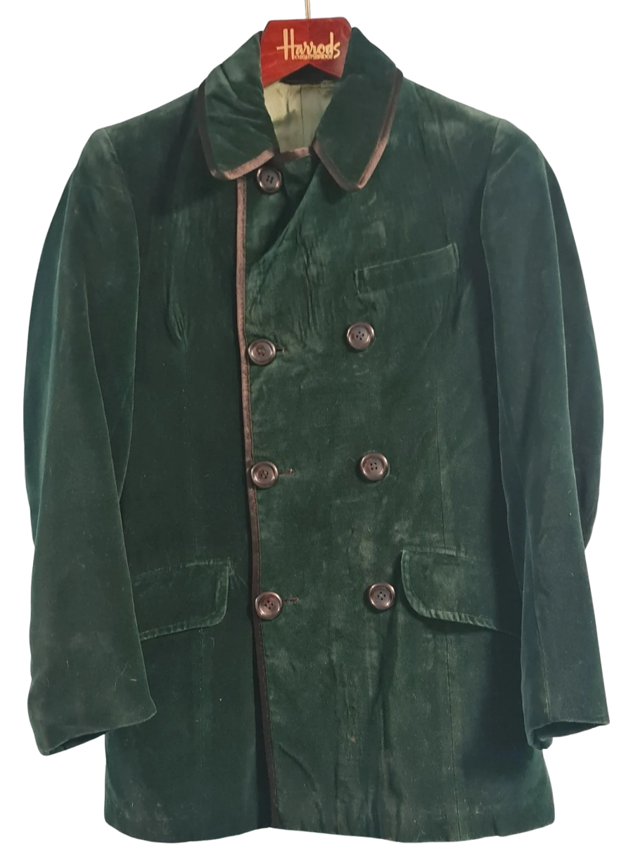 Brent & Collins Vintage 60s Green Velvet Dandy Coat