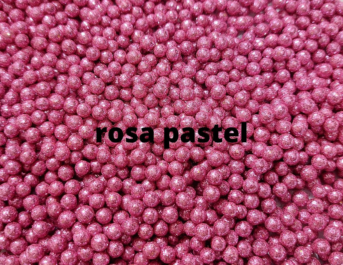 Perla diamantada rosa pastel