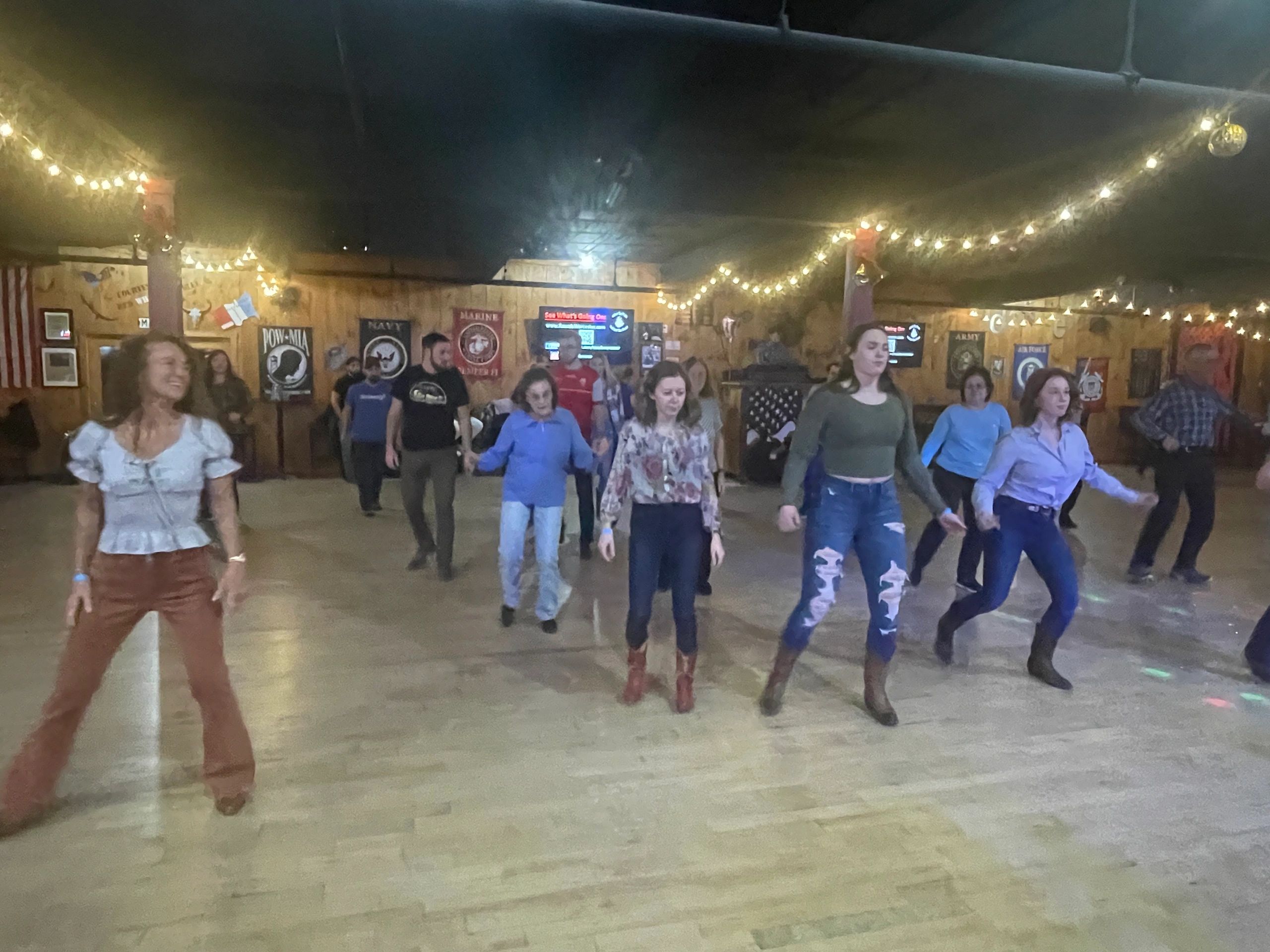 Country line dancing deep in the heart of Worcester