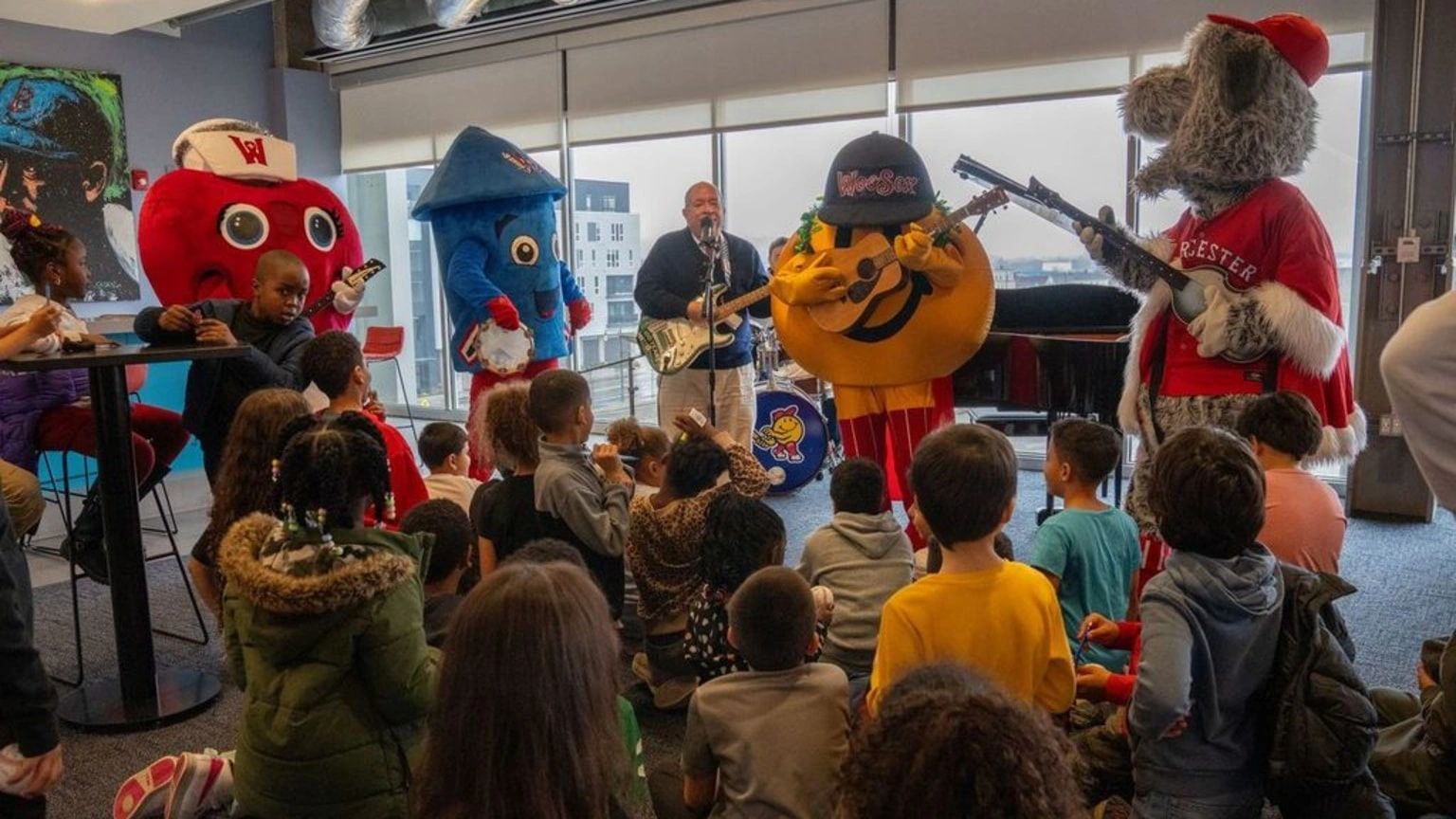 WooSox spread holiday cheer across Worcester