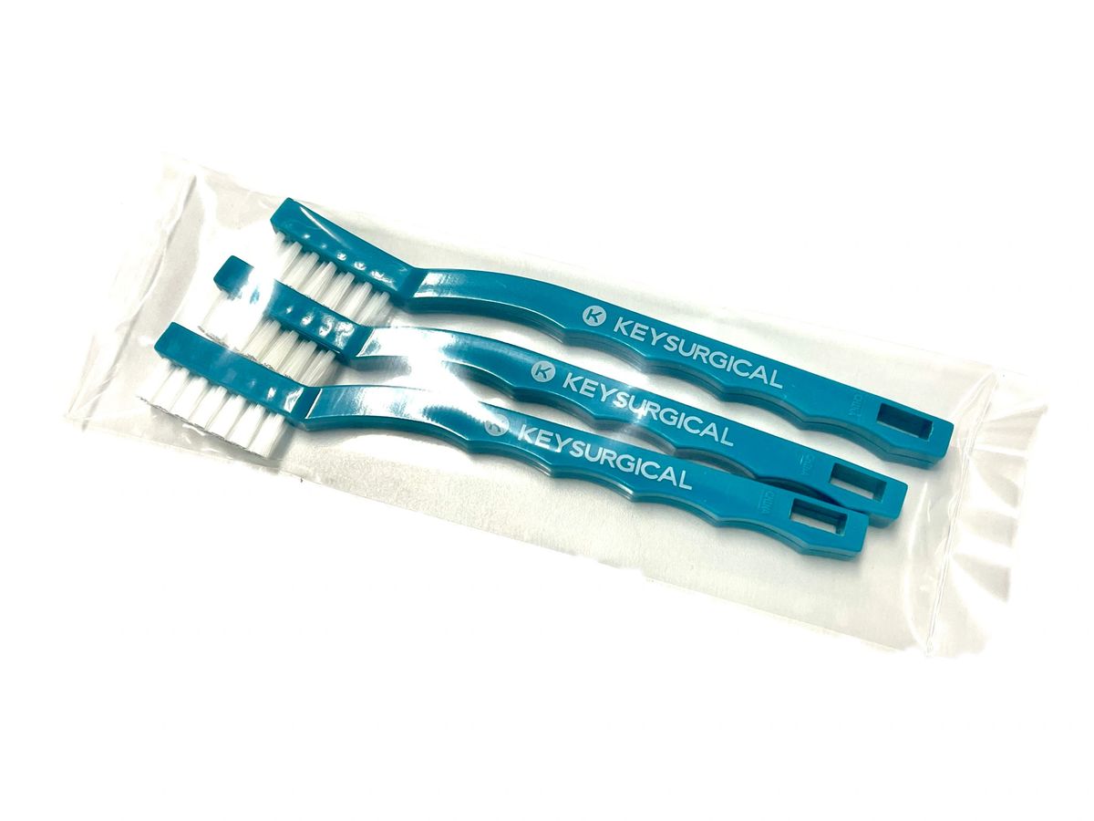 Key Surgical N-2100 Cleaning Brush Toothbrush Style, Nylon, 7" pk/3