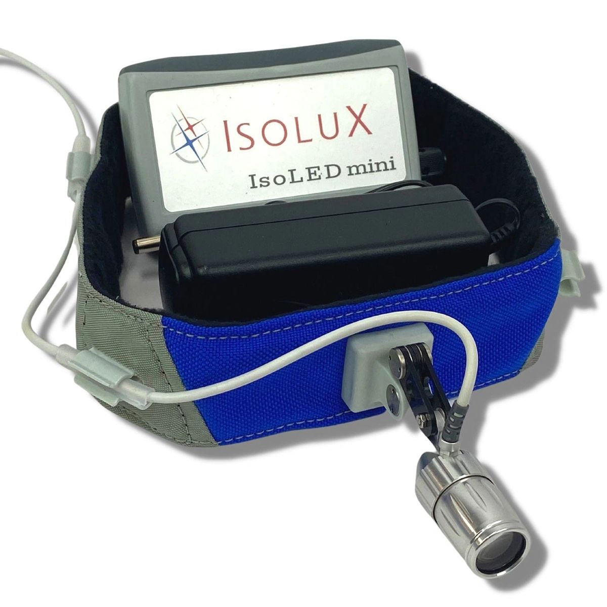 Isolux IL-2429 IsoLED Mini LED Headlight attached to Soft Headband