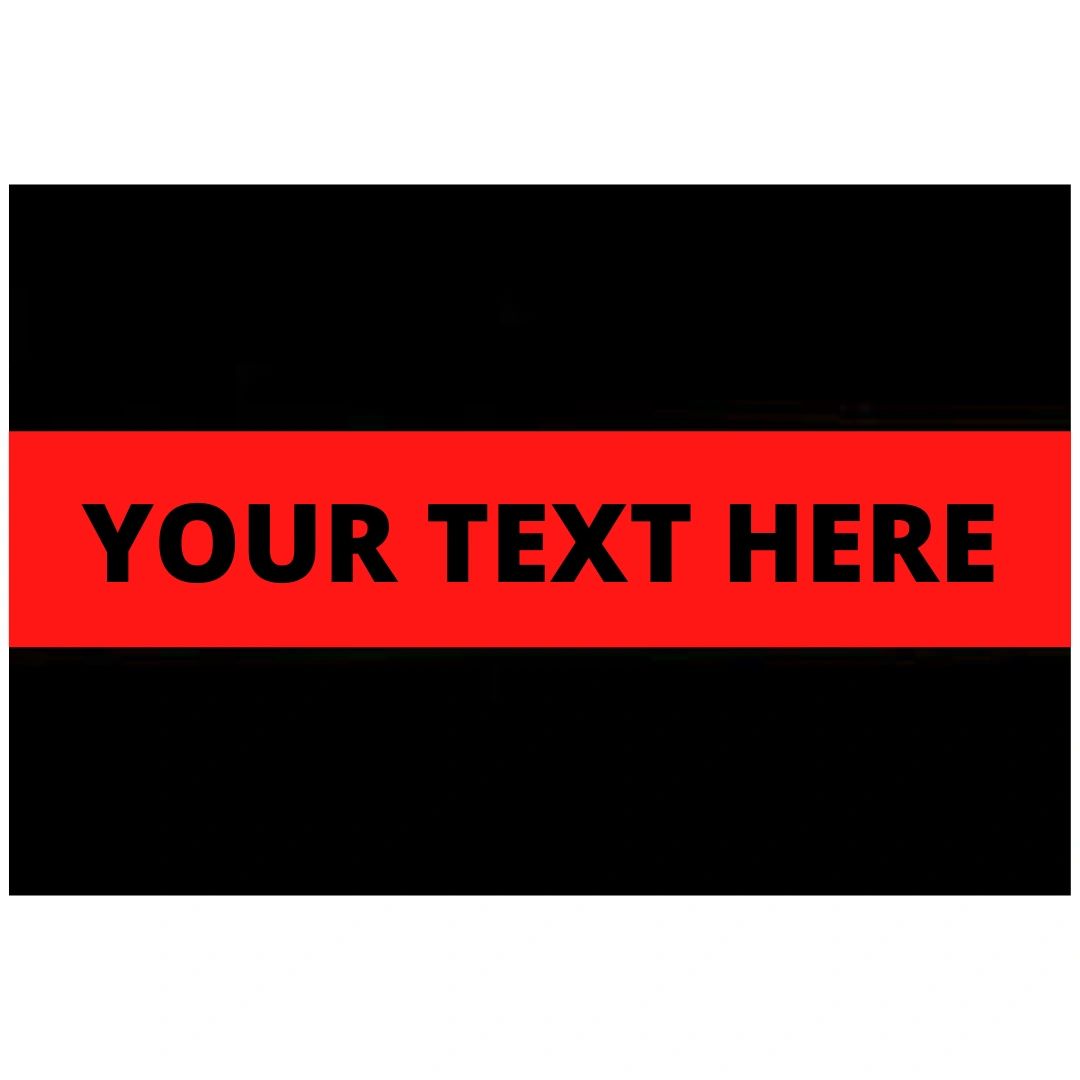 Reflective Custom Personalized Thin Red Line Decal Sticker