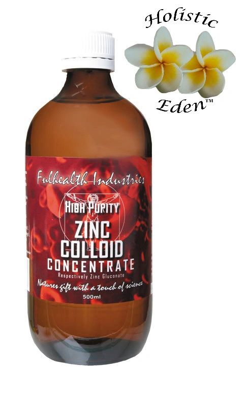 Colloidal Zinc Colloid High Purity Zinc Concentrate 500ml Fulhealth ...
