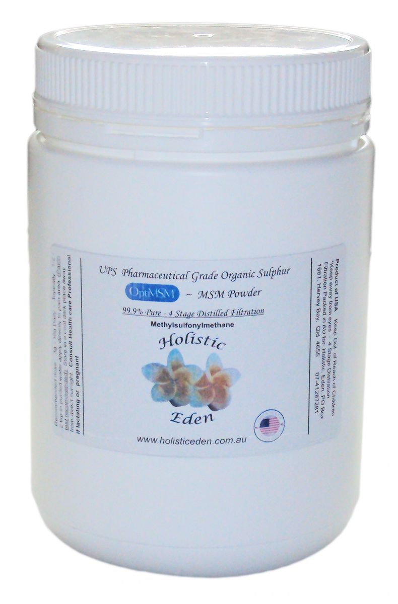 1kg Jar Pure MSM Powder Crystals Pure Methylsulfonylmethane Dimethyl ...