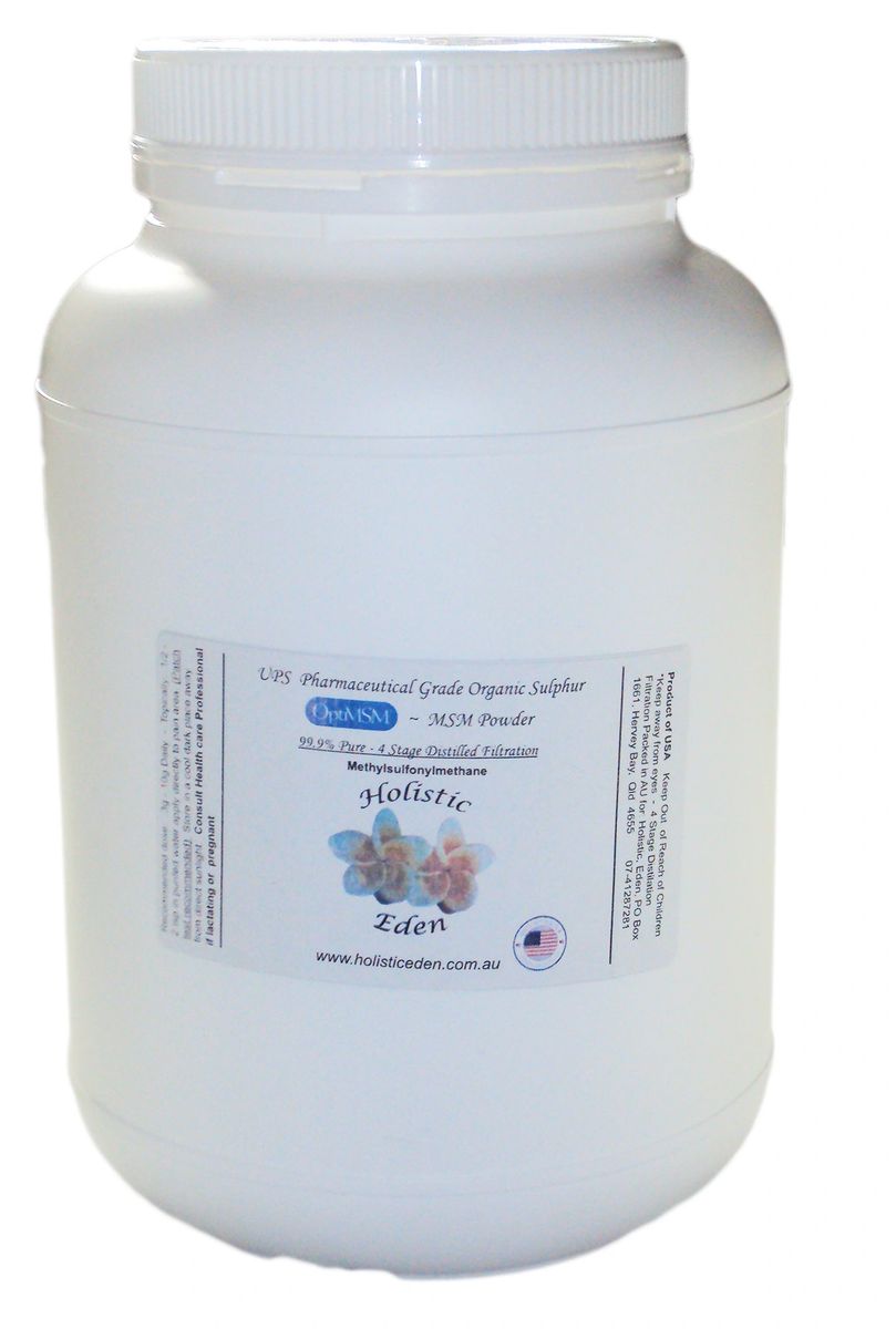 2kg Jar Pure MSM Powder Crystals Pure Methylsulfonylmethane Dimethyl ...