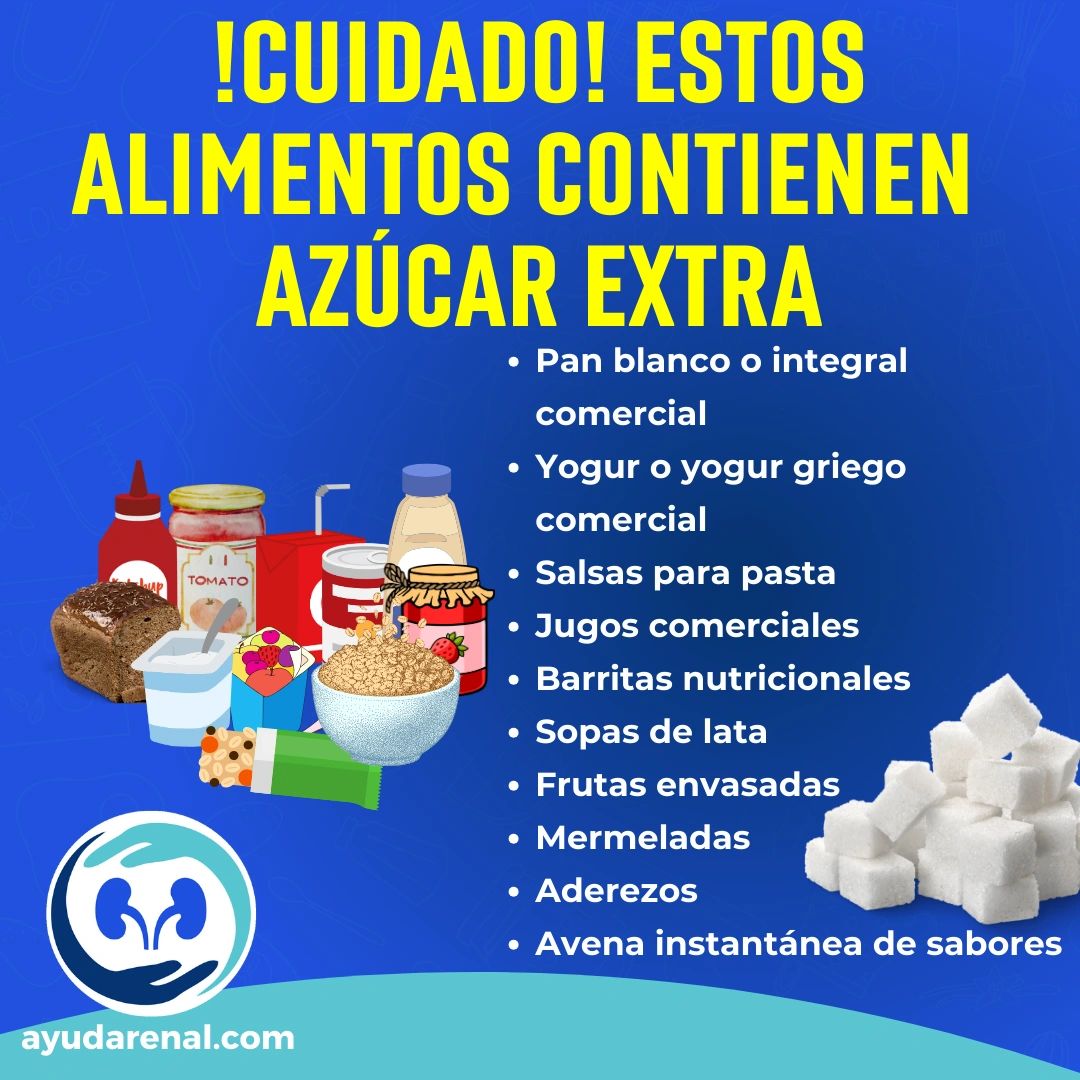 ¡Cuidado! Algunos alimentos contienen azúcar extra