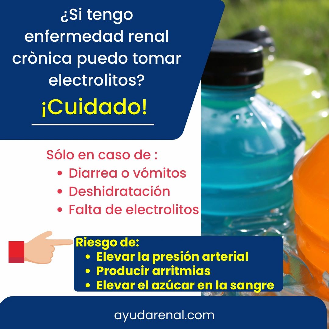 ¿Con enfermedad renal crónica puedo tomar electrolitos orales?