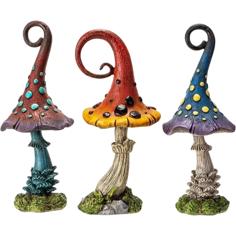 Whimsical Mushroom Trio – Hand-Painted Fairycore Home Decor for ...