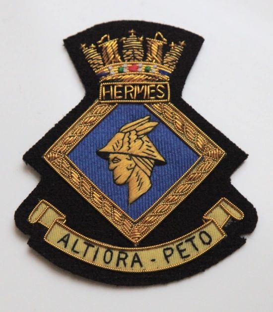 HMS Hermes Blazer Badge and motto