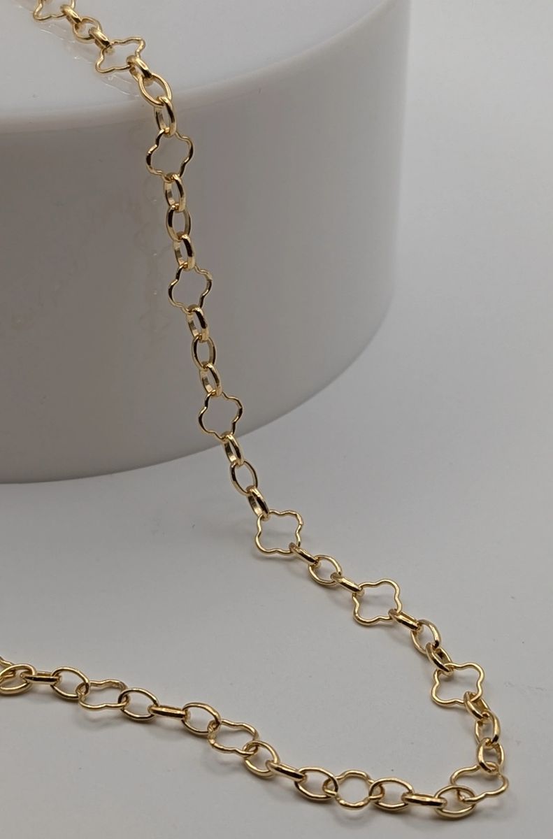 14k Gold Filled Clover Chain by the Foot