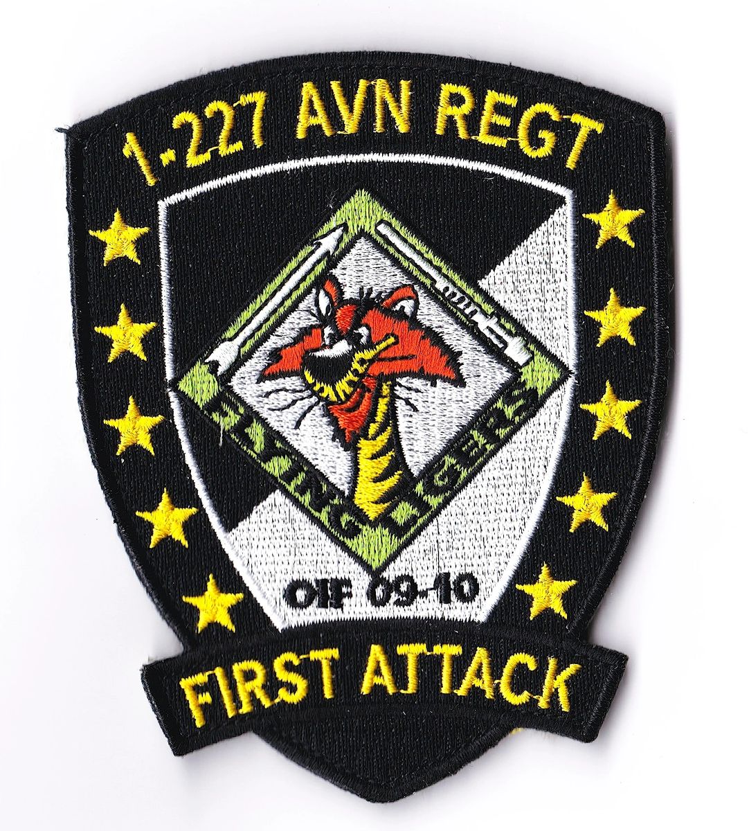 1-227th AVN "FIRST ATTACK" patch (OIF 09-10) "FLYING LIGERS"