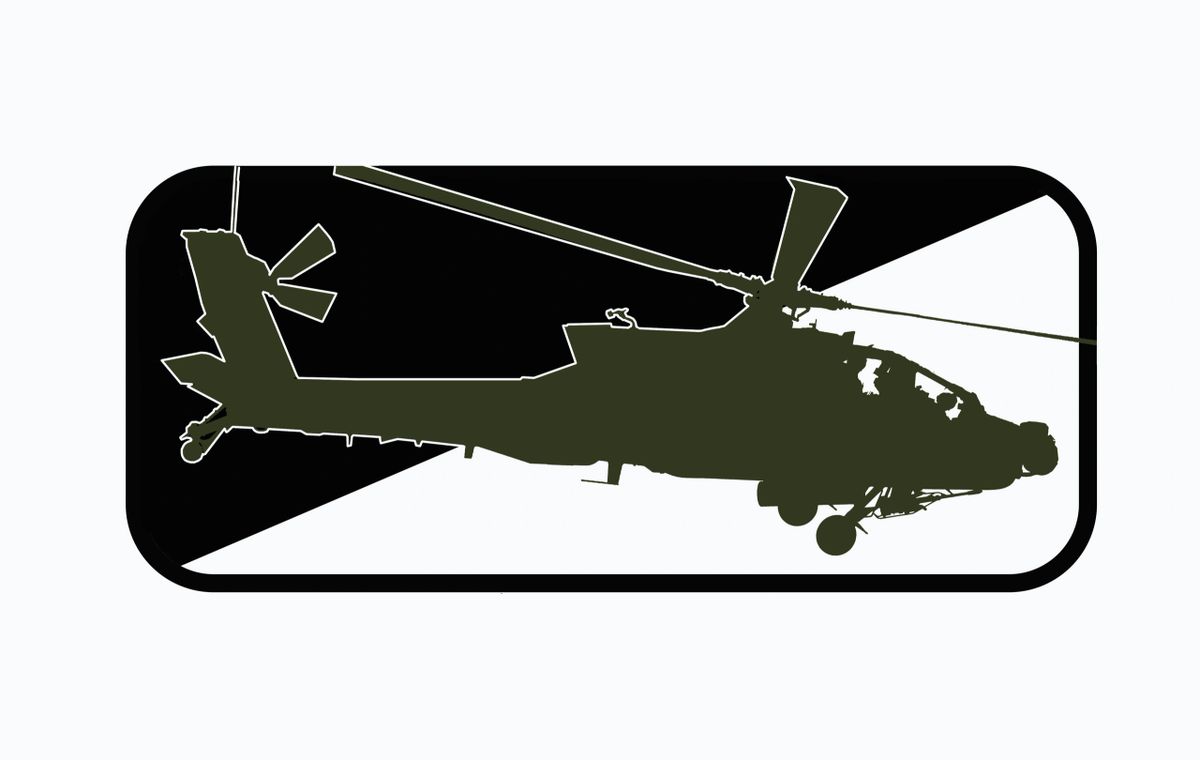 AH-64 Apache Sticker (ATTACK COLORS)