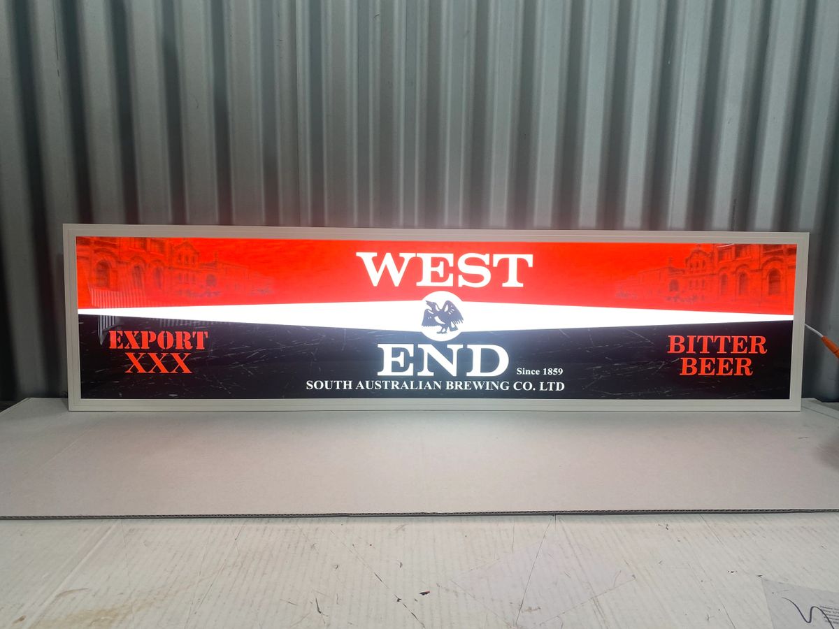 WEST END LARGE LED FLAT PANEL LIGHT SIGN