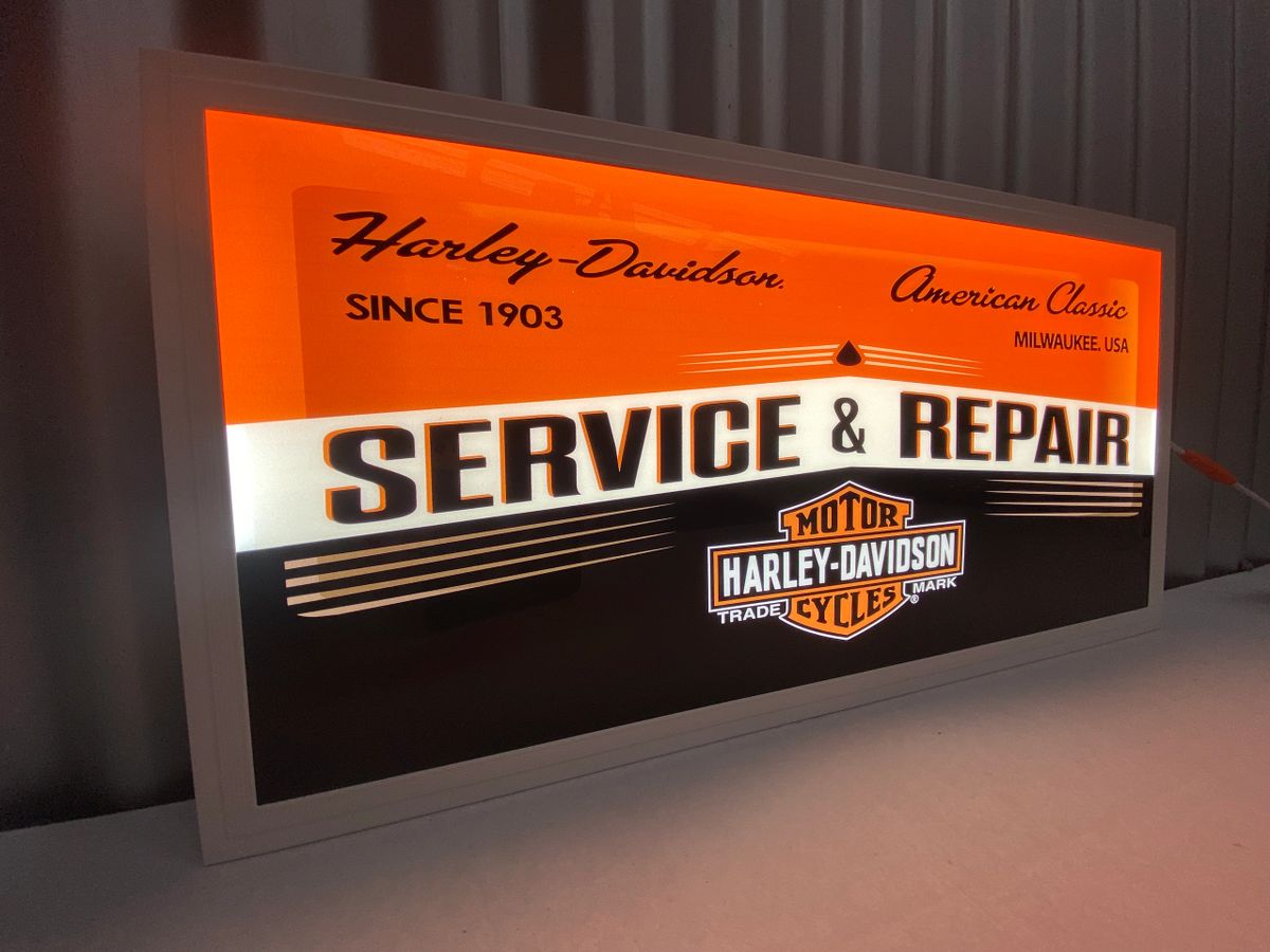 HARLEY DAVIDSON 600 X 300 LED FLAT PANEL LIGHT SIGN