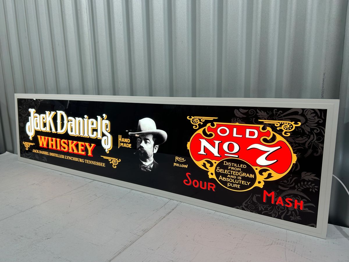 JACK DANIELS LED WALL HANGING LIGHT 1200 MM X 300 MM 240 VOLT