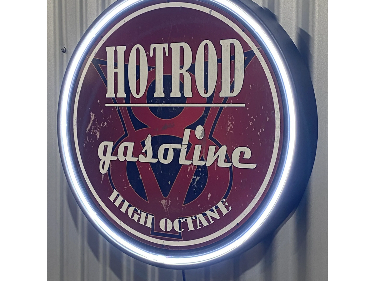 HOT ROD GASOLINE NEON SIGN