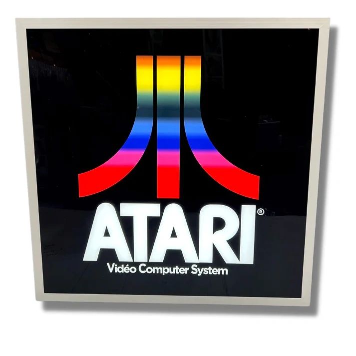 ATARI ILLUMINATED FLAT PANEL LED SIGN 600 MM X 600 MM