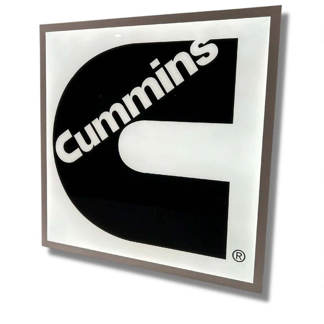 CUMMINS ILLUMINATED FLAT PANEL LED SIGN 600 MM X 600 MM