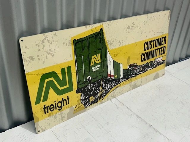 AUSTRALIAN NATIONAL FREIGHT 600 MM X 300 MM METAL SIGN