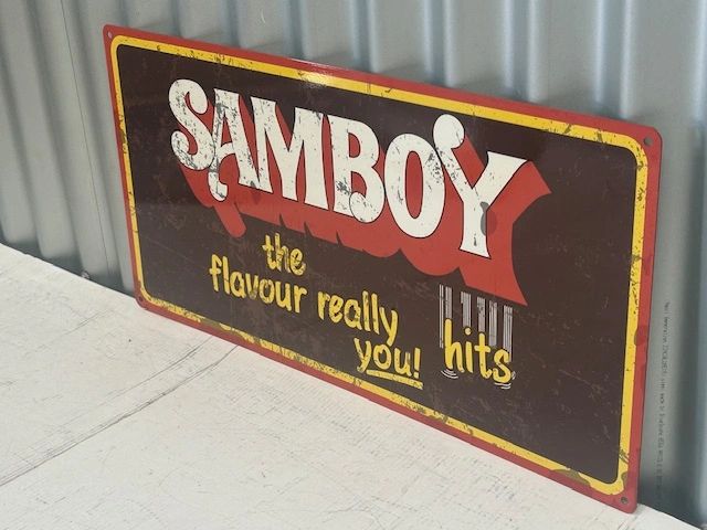SAMBOY CHIPS 600 X 300 MM METAL SIGN