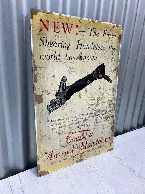 COOPERS SHEARING 600 MM X 400 MM METAL SIGN
