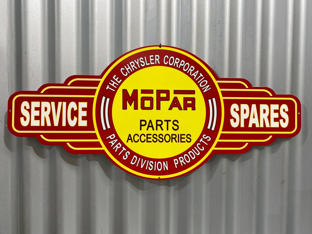 MOPAR PARTS DIE CUT METAL SIGN